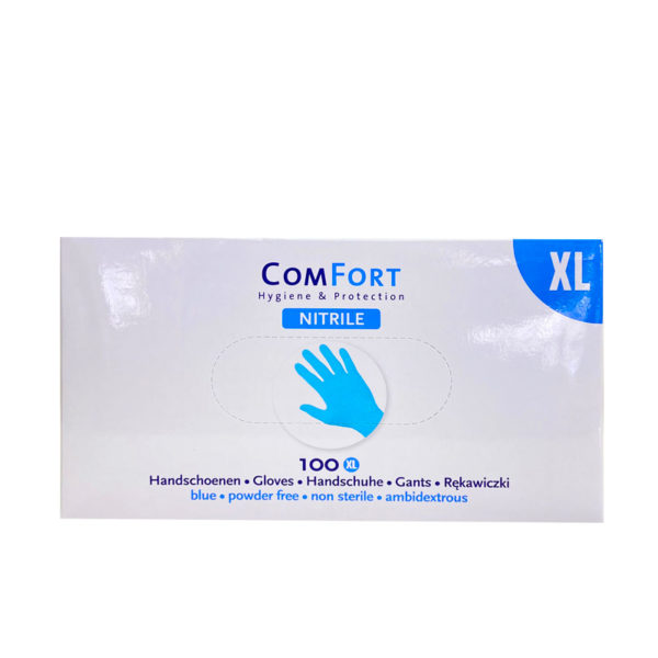 Gants Nitril Poudré Bleu 100 pièces - XL - Interdrinks